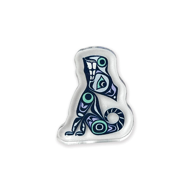 Native Northwest Wolf Acrylic Pin – Wanuskewin Collective
